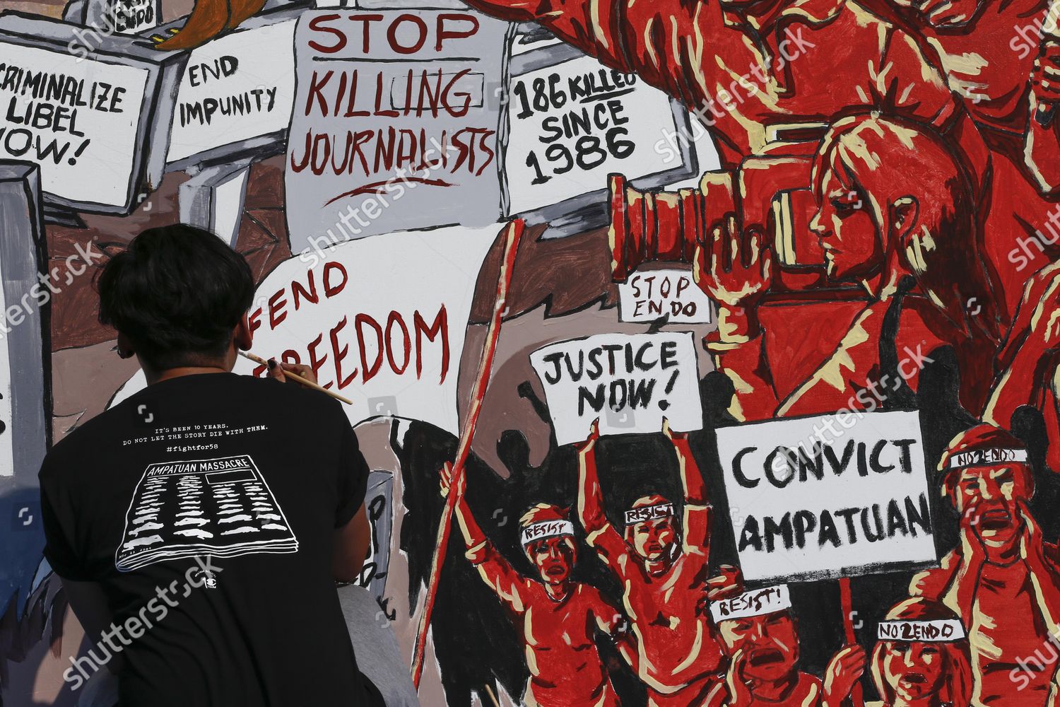 Artist Human Rights Advocacy Group Paints Editorial Stock Photo - Stock ...