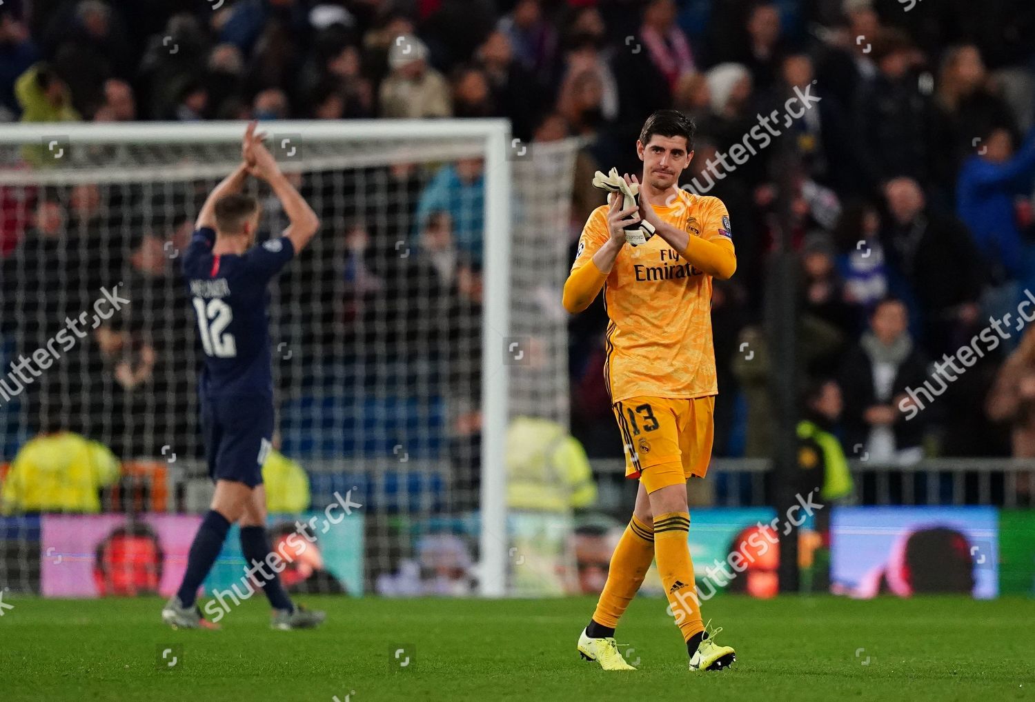 Goalkeeper Thibaut Courtois Real Madrid Thanks Editorial Stock Photo ...