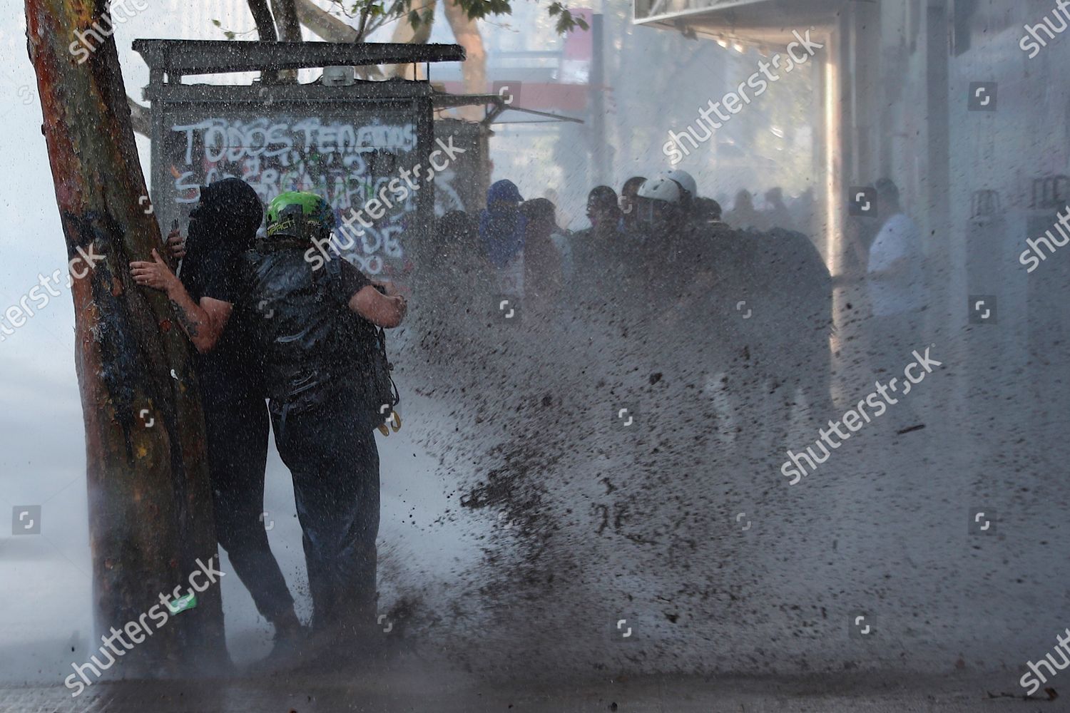 Protesters Hide Behind Tree Police Not Editorial Stock Photo - Stock ...