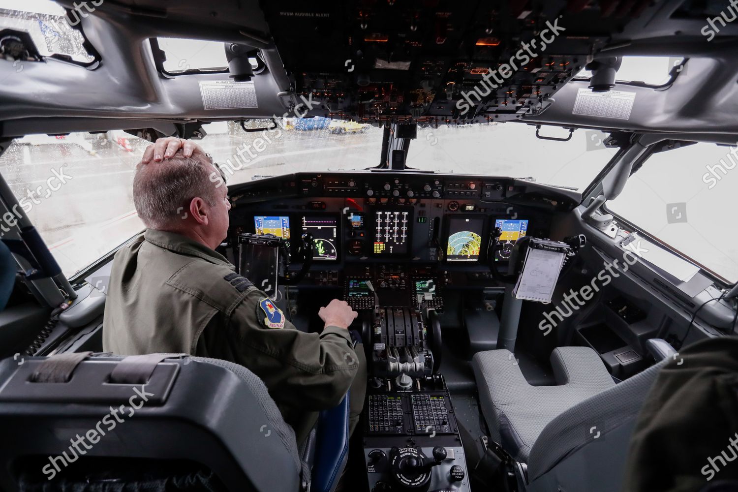 Interior View Cockpit Boeing Awacs During Editorial Stock Photo - Stock ...