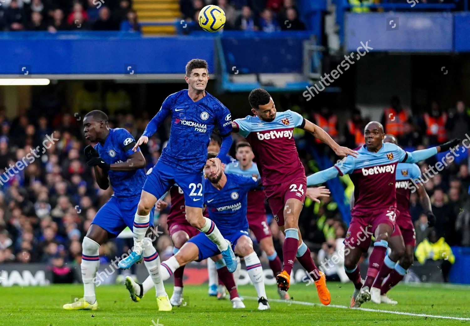 Christian Pulisic Chelsea Heads Ball Editorial Stock Photo - Stock ...