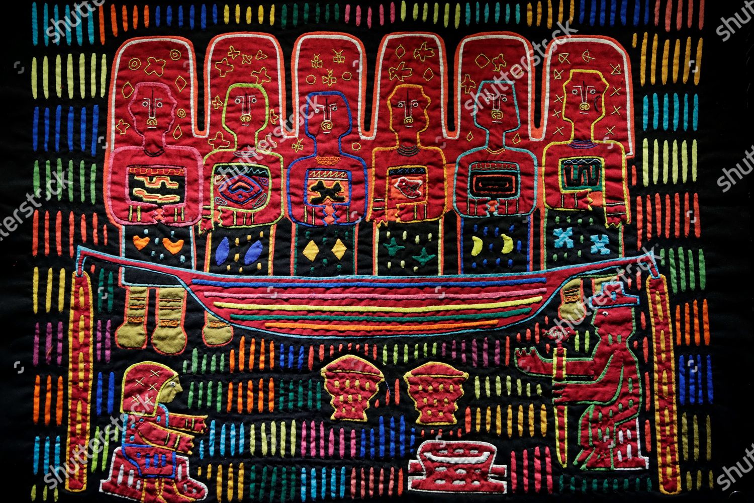 Group Molas Traditional Textile Craft Guna Editorial Stock Photo ...