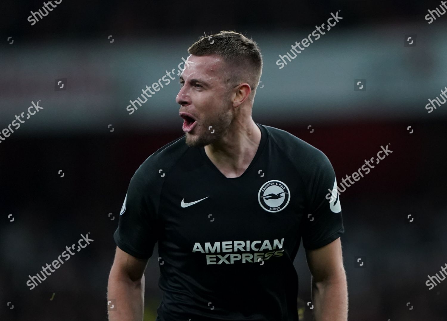 Adam Webster Brighton Celebrates Scoring Opening Editorial Stock Photo ...
