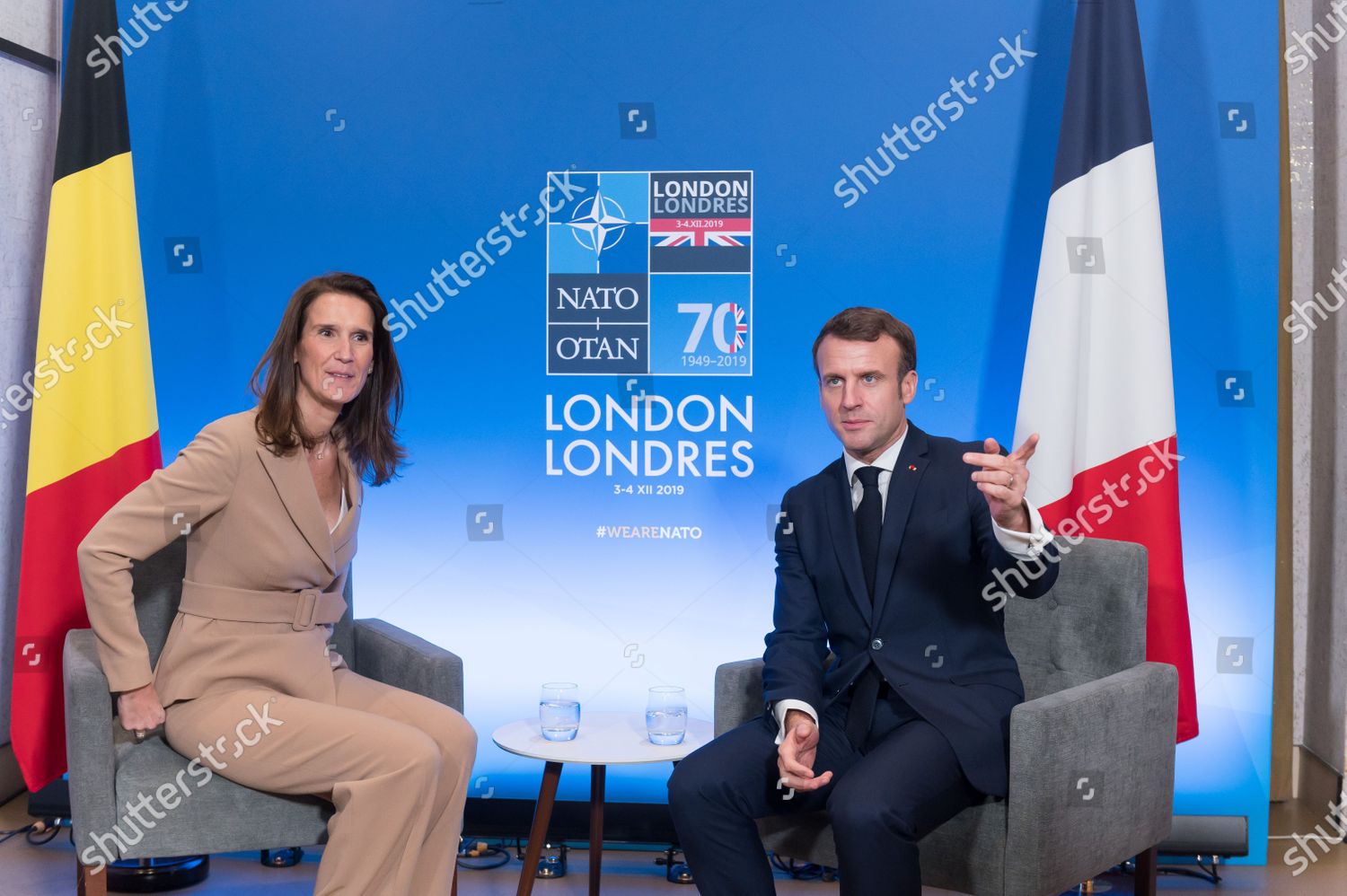 Sophie Wilmes Emmanuel Macron Editorial Stock Photo - Stock Image ...