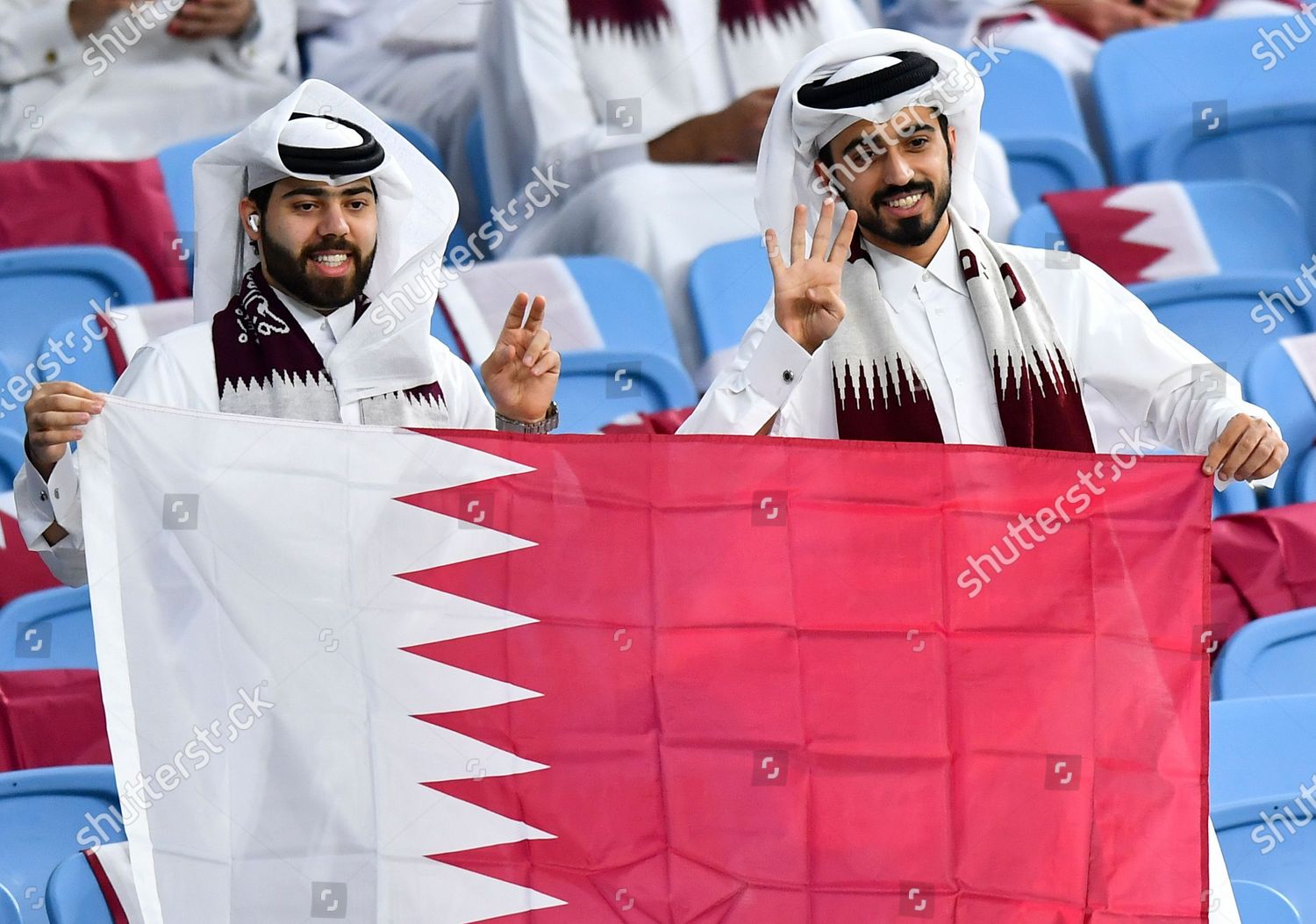 Ssupporters Qatar Cheer Before Arabian Gulf Editorial Stock Photo ...
