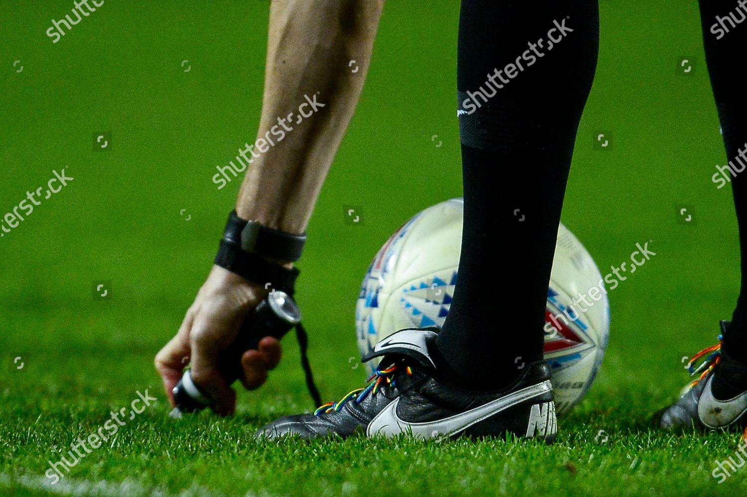 Referee Andy Davies Wearing Rainbow Laces Editorial Stock Photo - Stock ...