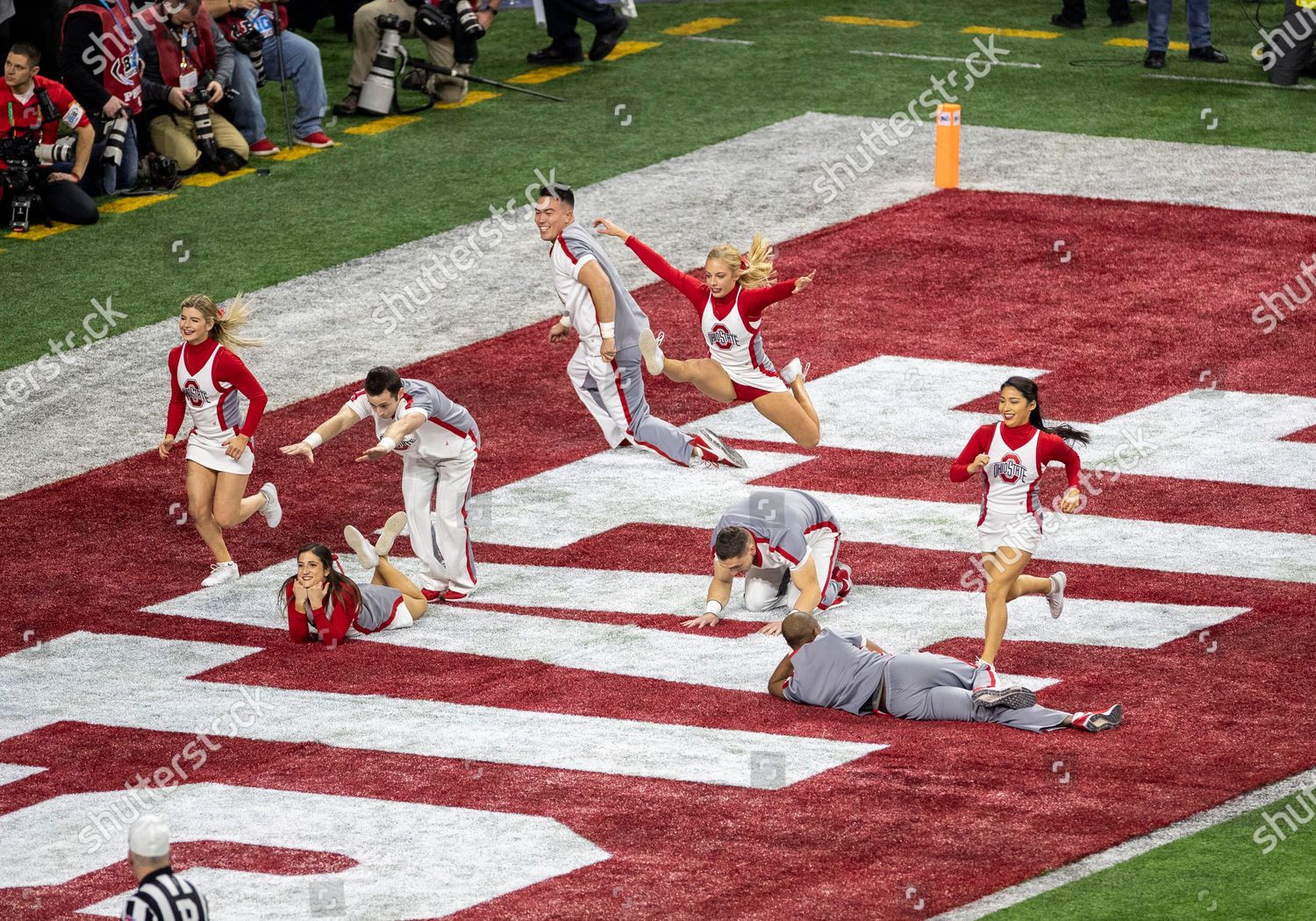 Ohio State Cheerleaders Celebrate Touchdown During Editorial Stock ...