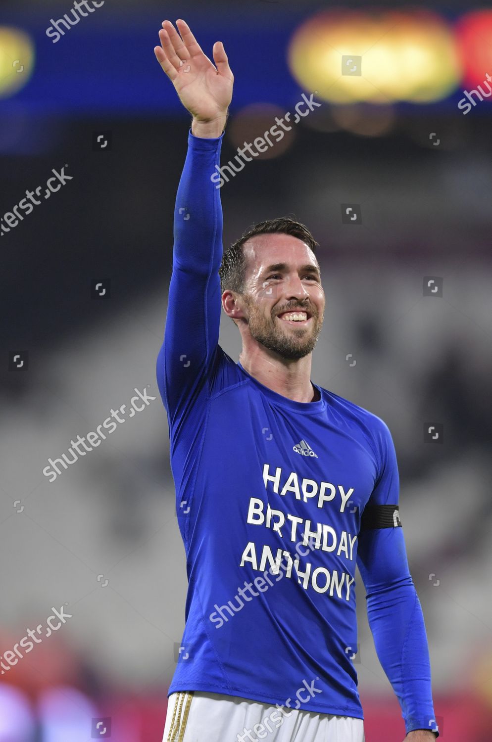 Christian Fuchs Leicester City Waves Crowd Editorial Stock Photo ...