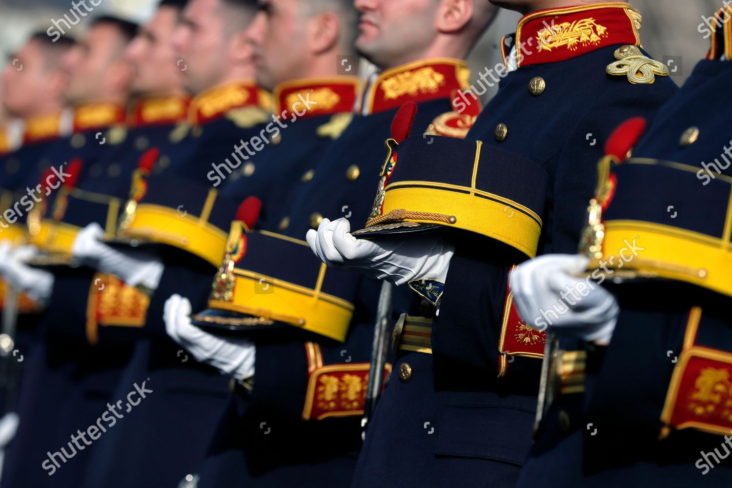 Romanian Honor Guard Soldiers Pay Respect Editorial Stock Photo - Stock ...