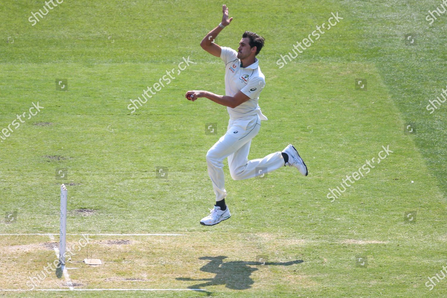 Mitchell Starc Bowling During Day 2 Editorial Stock Photo - Stock Image ...