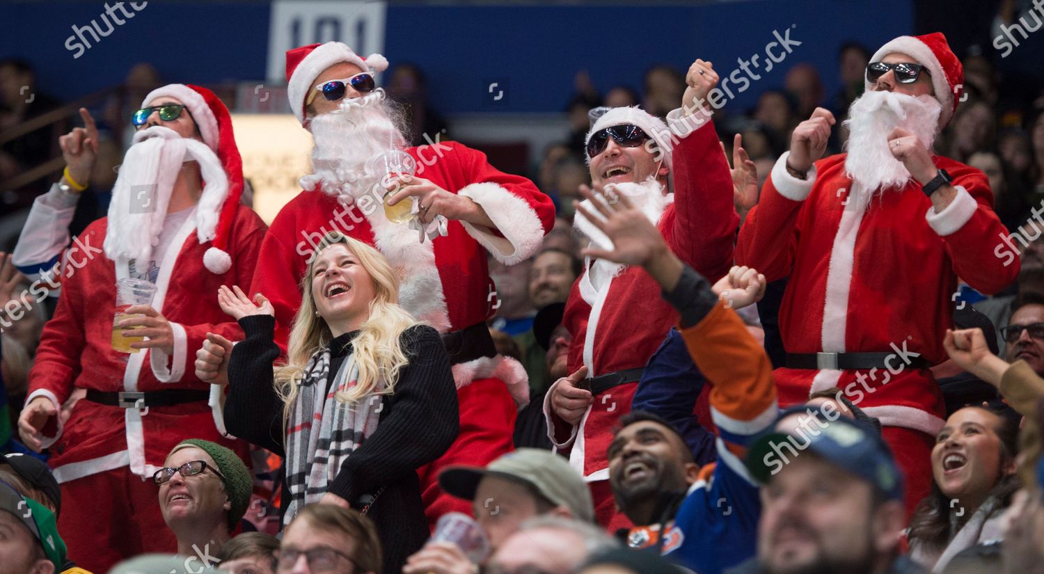 Hockey Fans Dress Santa Claus Dance Editorial Stock Photo - Stock Image ...