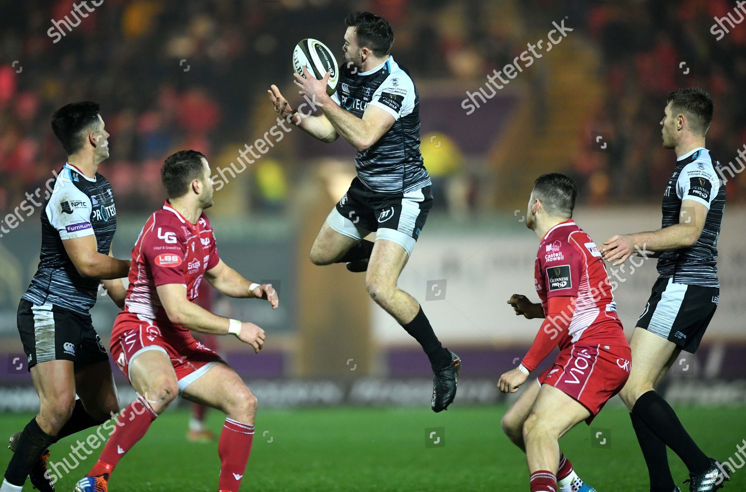 Cai Evans Ospreys Takes High Ball Editorial Stock Photo - Stock Image ...