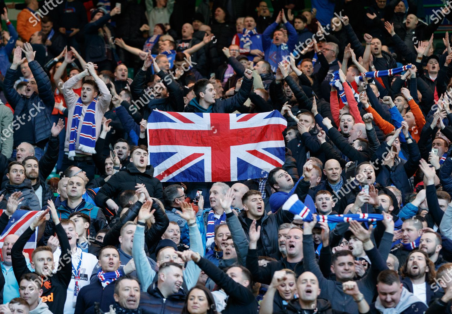 Rangers Fans Celebrate 21 Victory Celtic Editorial Stock Photo - Stock ...