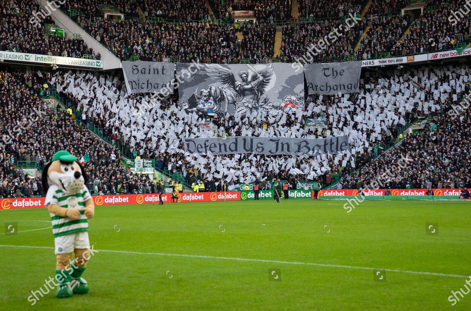 Celtic Fans Green Brigade Display Banners Editorial Stock Photo - Stock ...