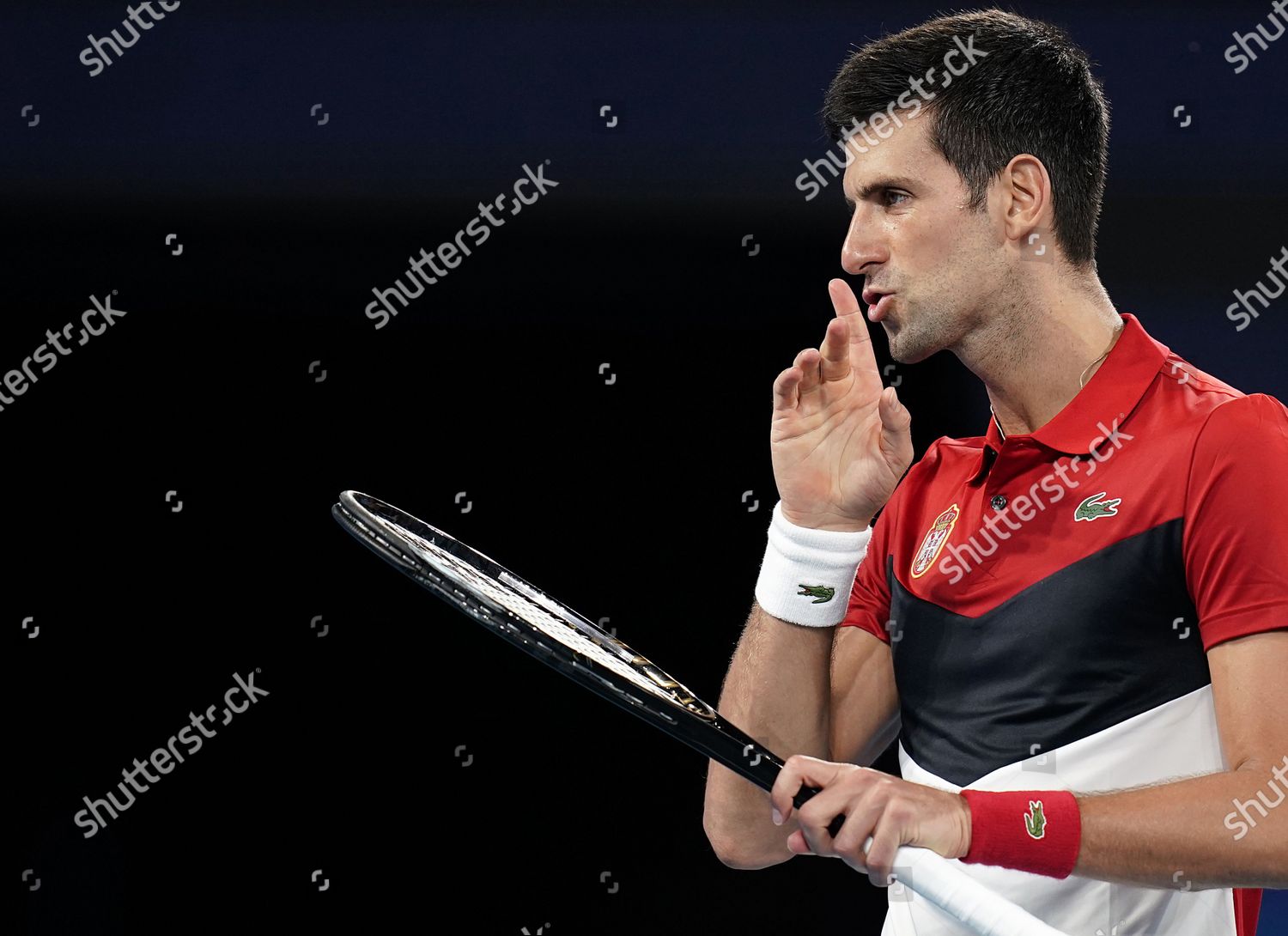 Novak Djokovic Serbia Gestures During His Editorial Stock Photo - Stock ...