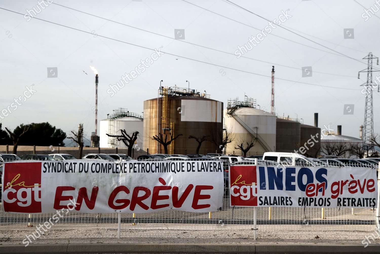 Banner Confederation Generale Du Travail Cgt Editorial Stock Photo ...