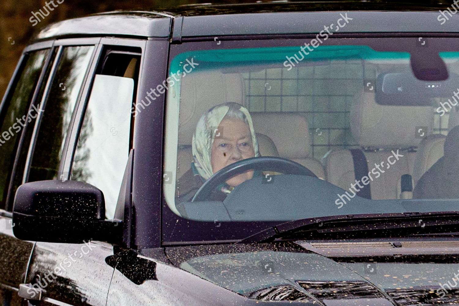 Queen Elizabeth Ii Driving Sandringham Editorial Stock Photo - Stock ...