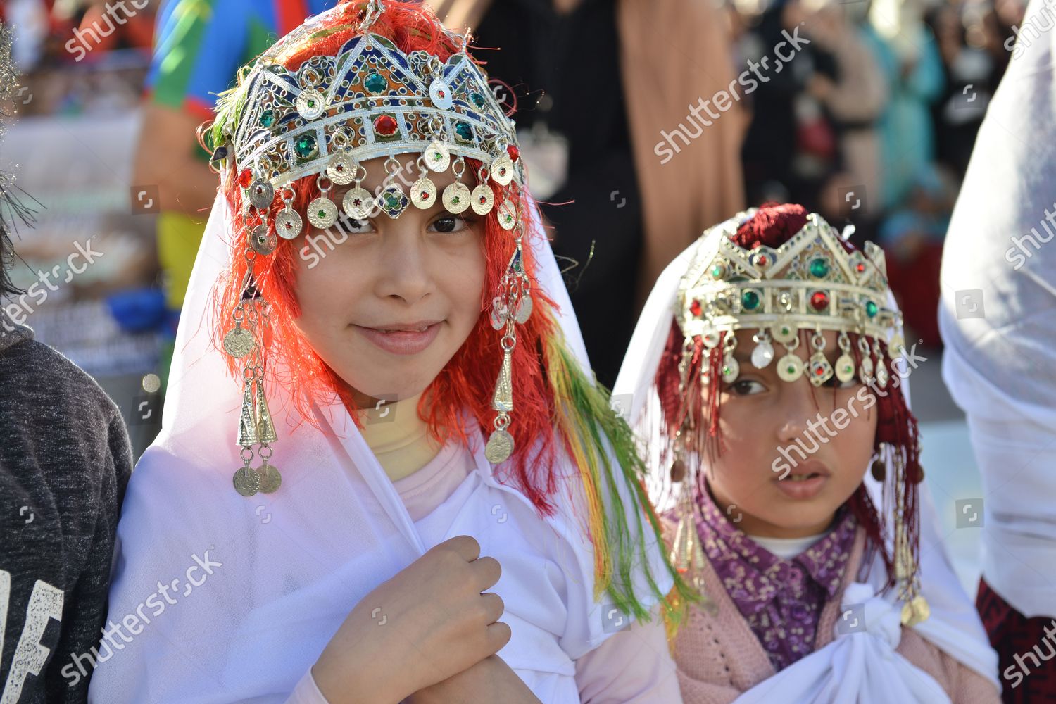 Amazigh Girls Wear Traditional Clothes On Editorial Stock Photo - Stock ...
