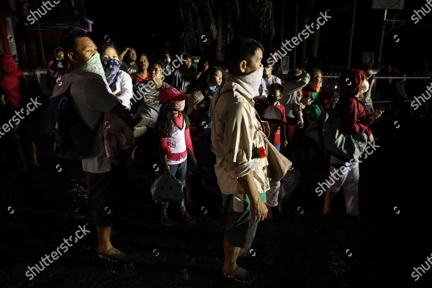 Villagers Wait Rescue Vehicles After Volcano Editorial Stock Photo ...