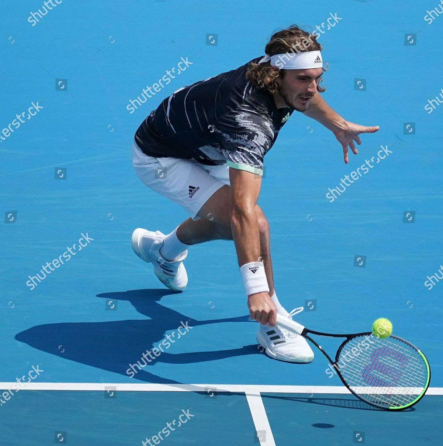 Stefanos Tsitsipas Greece Action Against Matteo Editorial Stock Photo ...