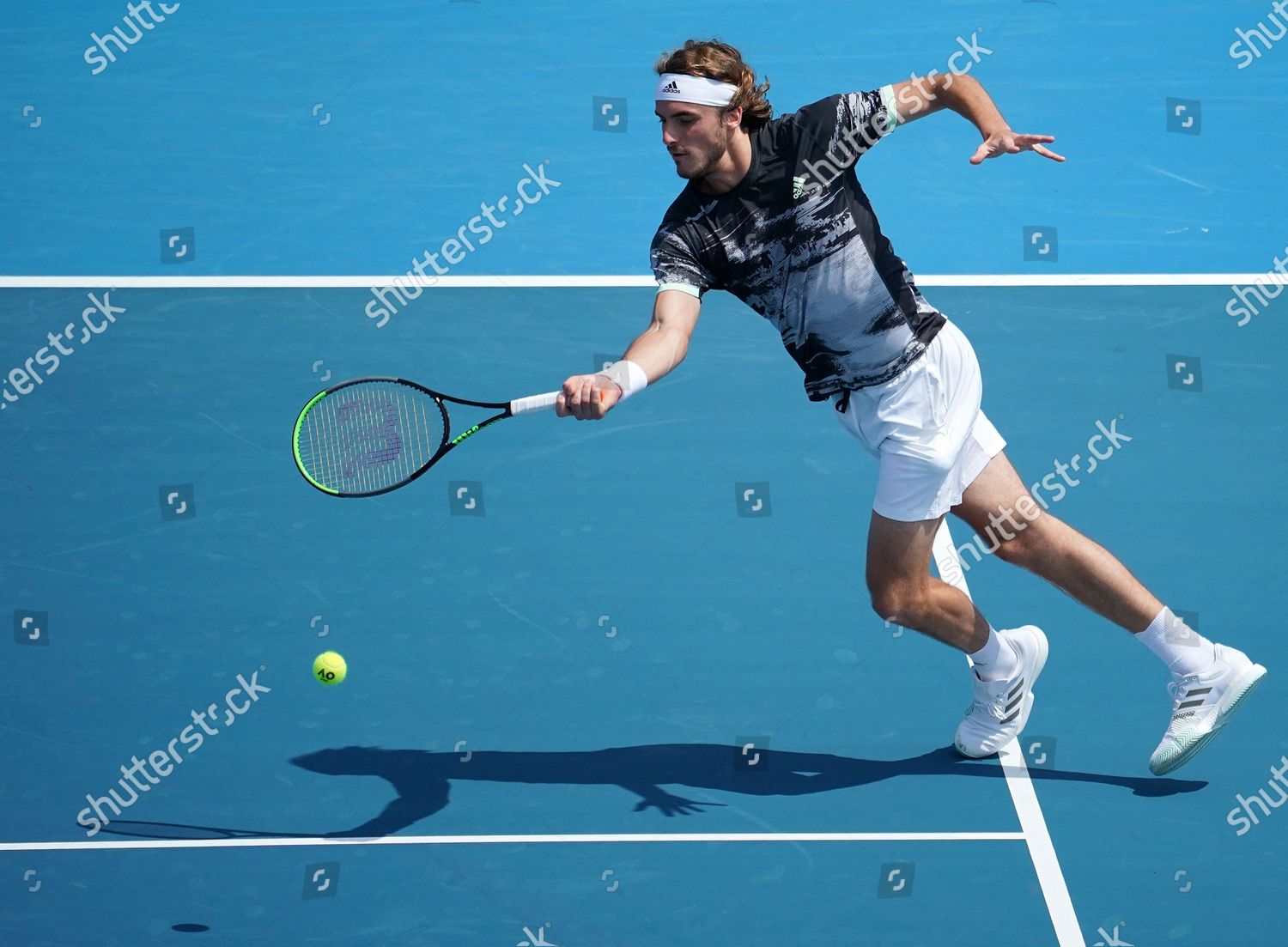 Stefanos Tsitsipas Greece Action Against Matteo Editorial Stock Photo ...