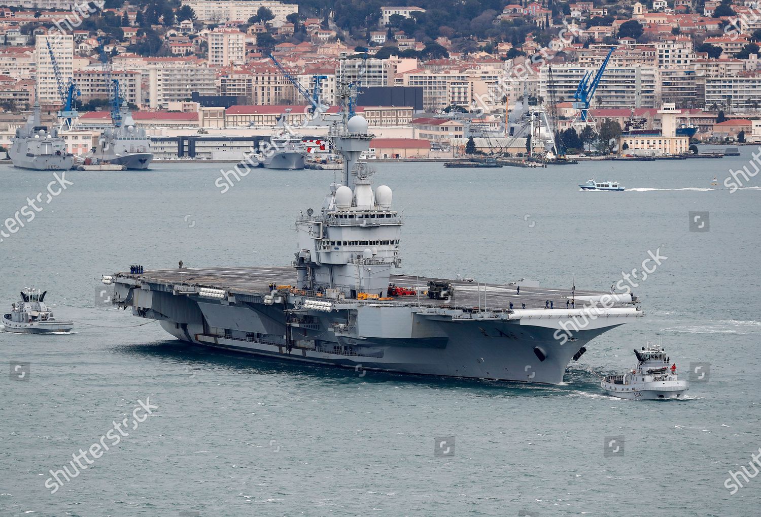 French Nuclear Aircraft Carrier Charles De Editorial Stock Photo ...