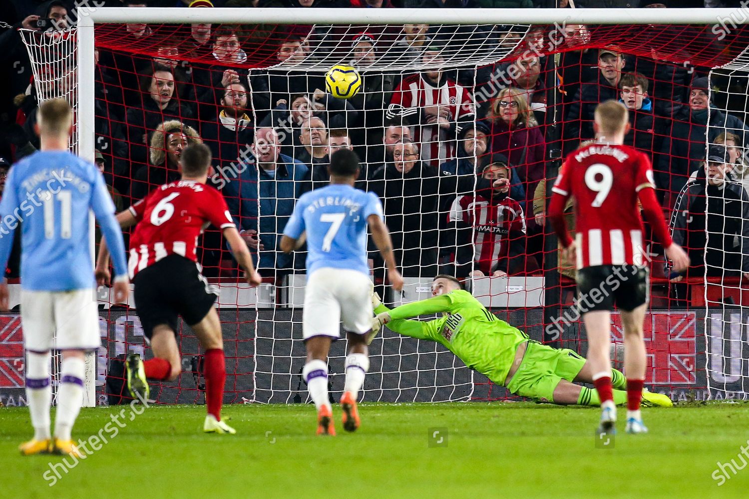 Dean Henderson Sheffield United Saves Penalty Editorial Stock Photo ...