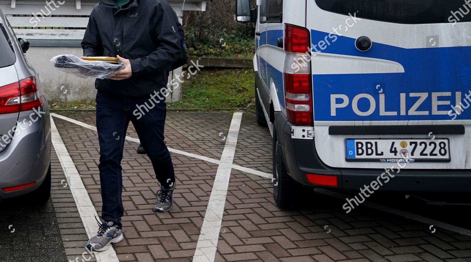 Police Officers Carry Seized Evidence During Editorial Stock Photo ...