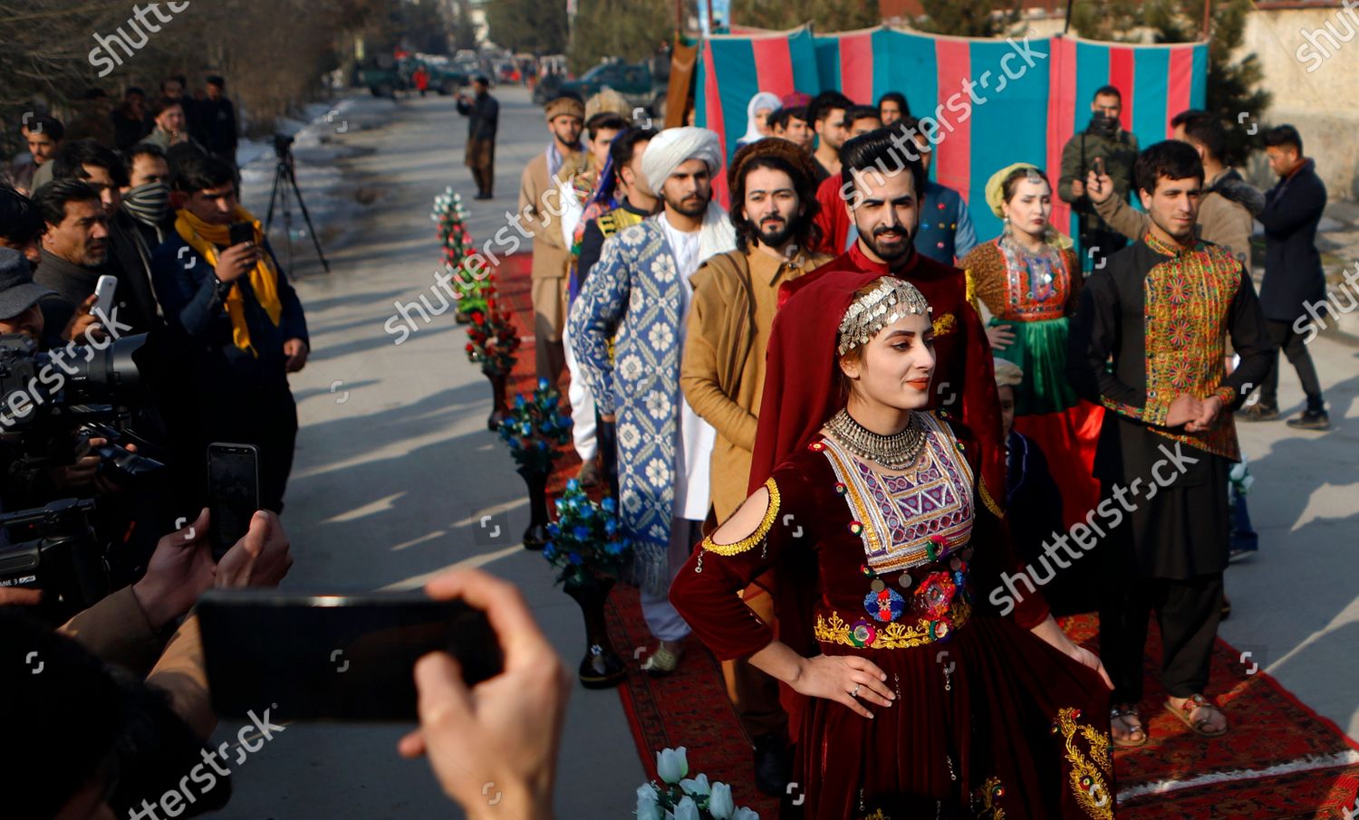 Afghan Models Present Traditional Clothes First Editorial Stock Photo ...