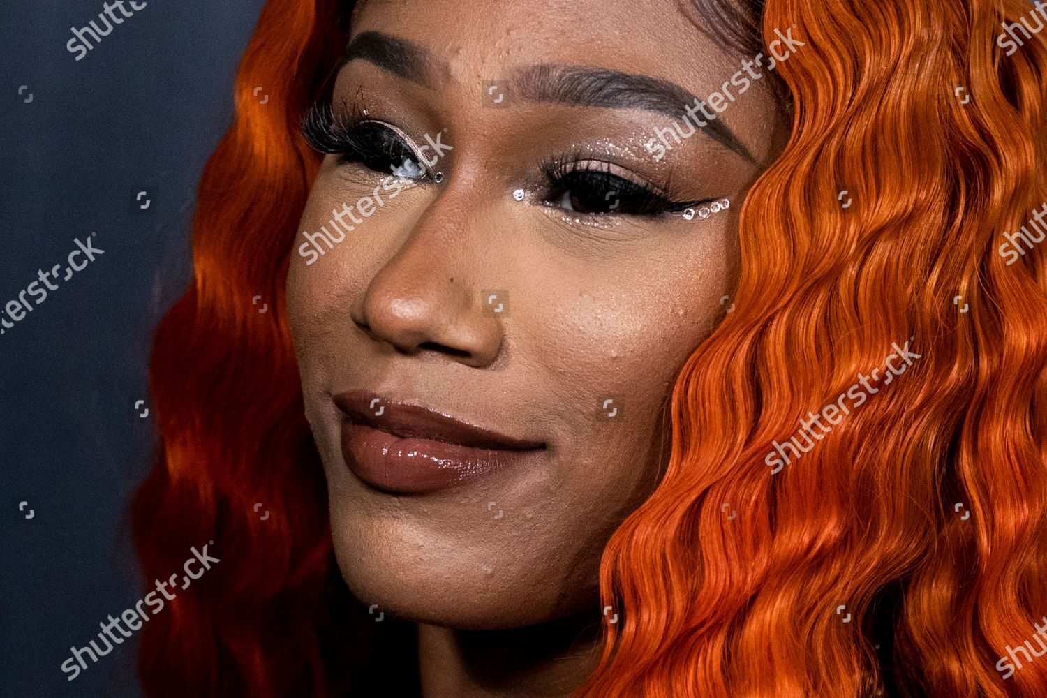 Us Rapper Bia Poses On Red Editorial Stock Photo - Stock Image ...