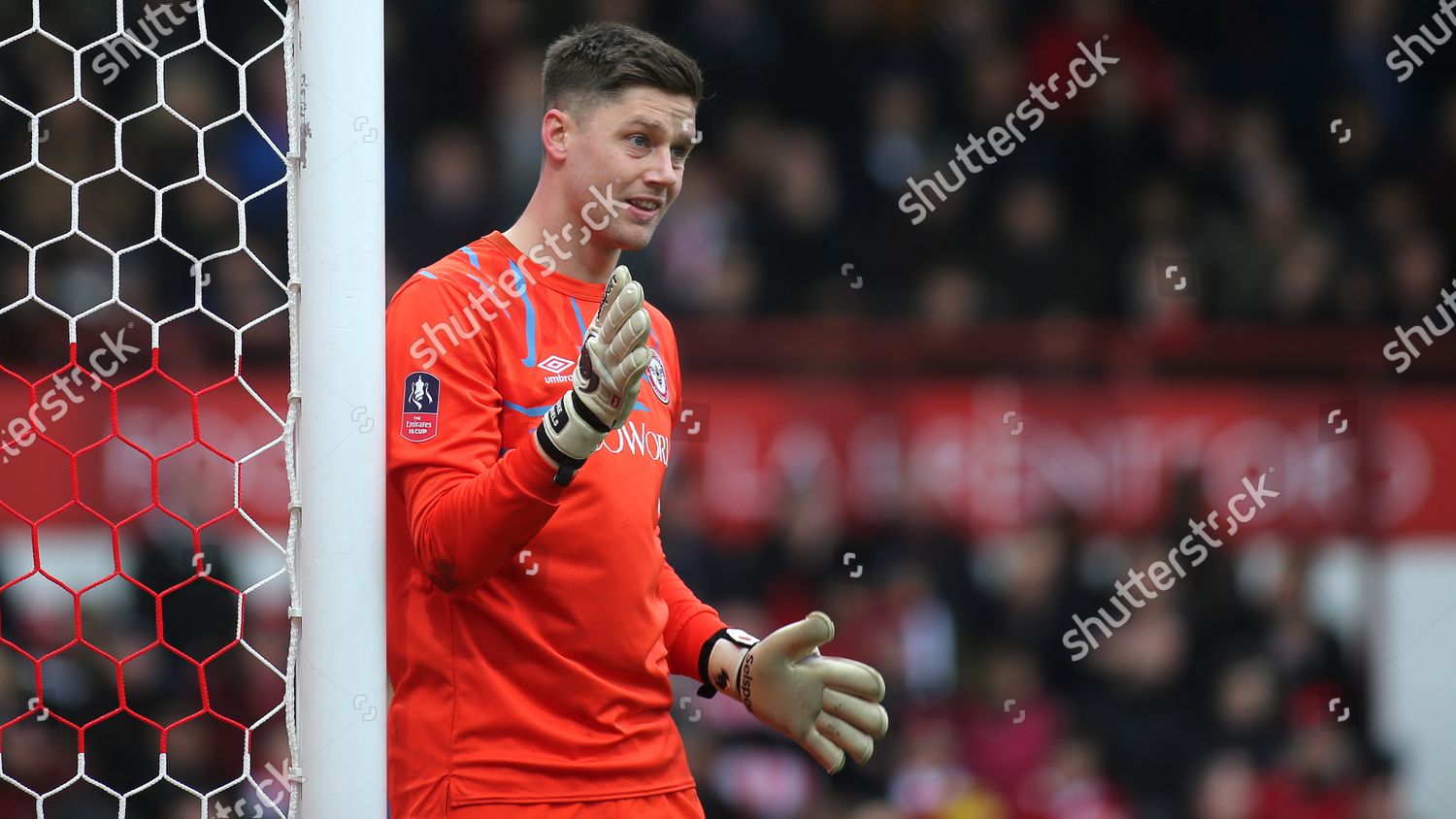 Brentford Goalkeeper Luke Daniels During Brentford Editorial Stock ...