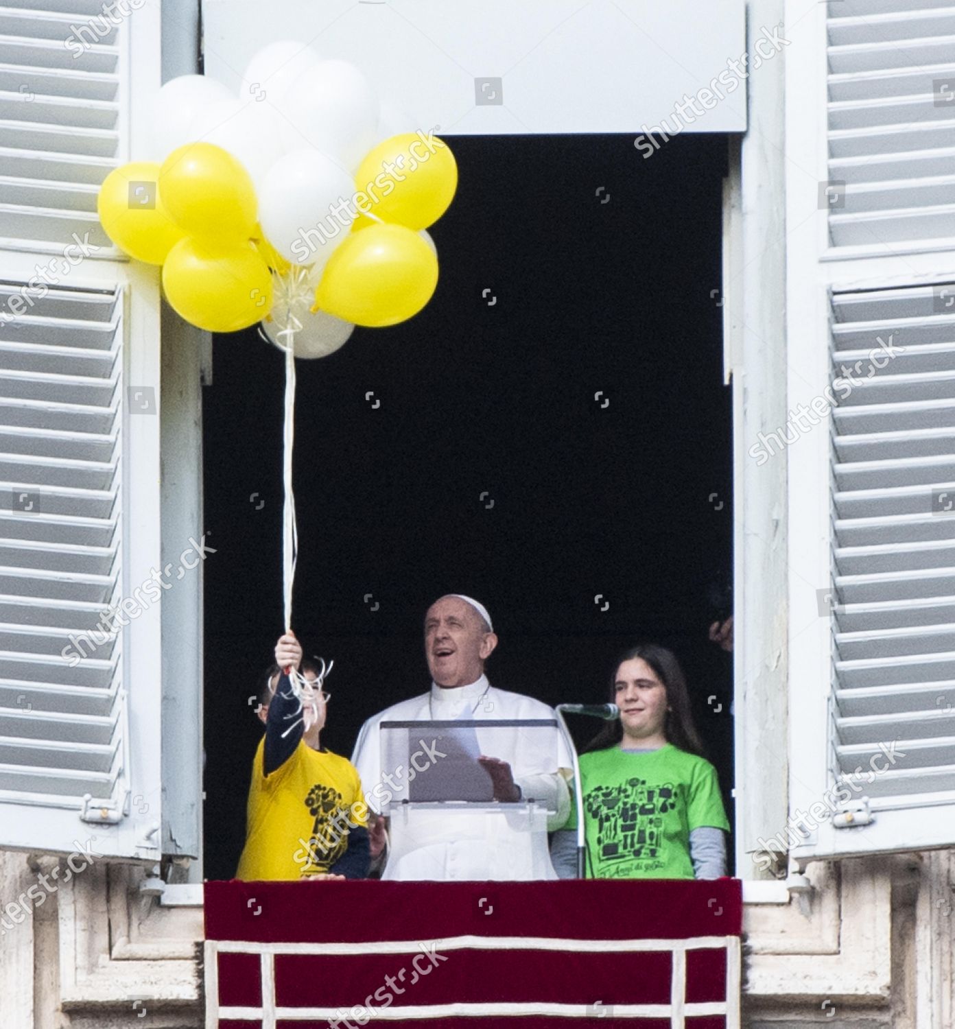 Pope Francis Looks Balloons Released By Editorial Stock Photo - Stock ...