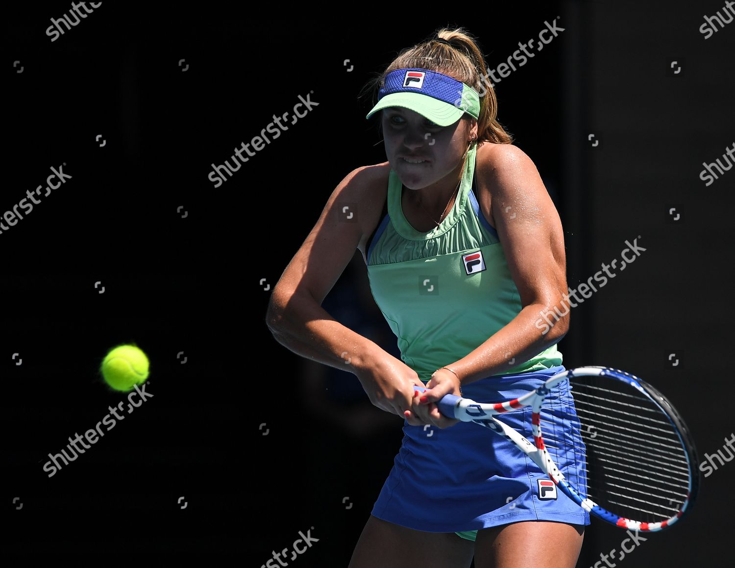 Sofia Kenin Action During Her Womens Editorial Stock Photo - Stock ...