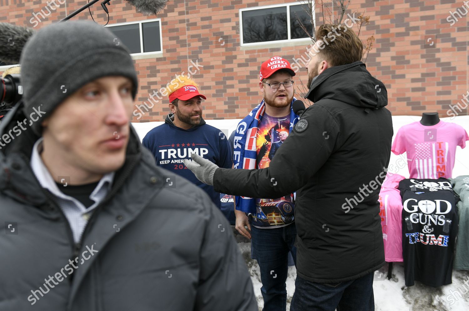 Member Media Interviews Two Trump Supporters Editorial Stock Photo ...