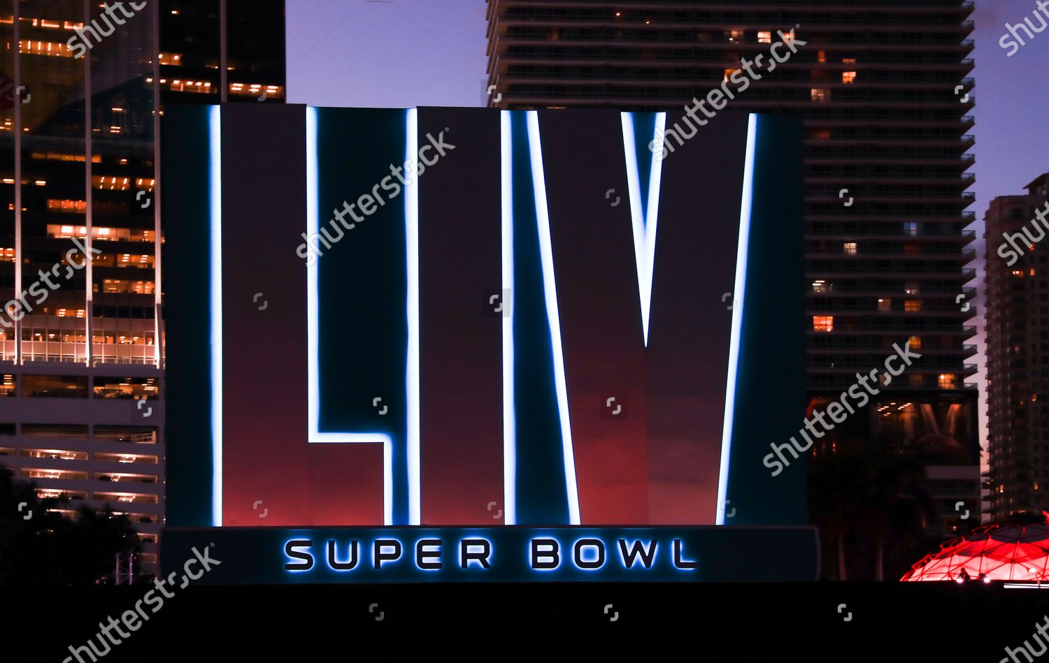 Giant Liv Super Bowl Display Takes Editorial Stock Photo - Stock Image ...