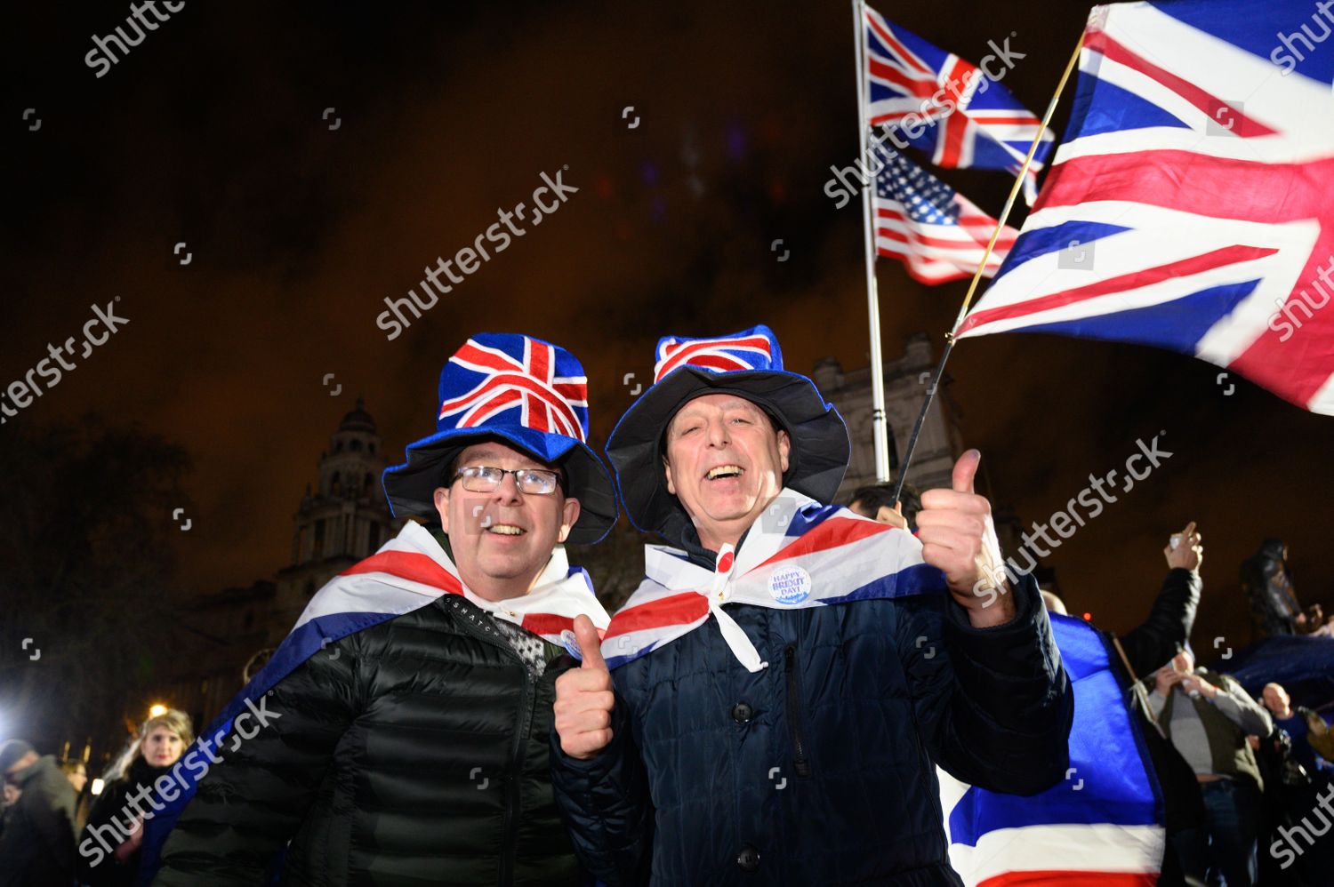 Brexit Day Celebrations Parliament Square London Editorial Stock Photo ...