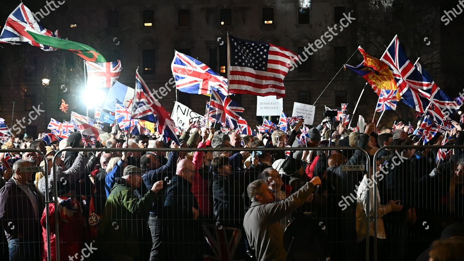 Brexit Day Celebrations Parliament Square Celebrating Editorial Stock ...