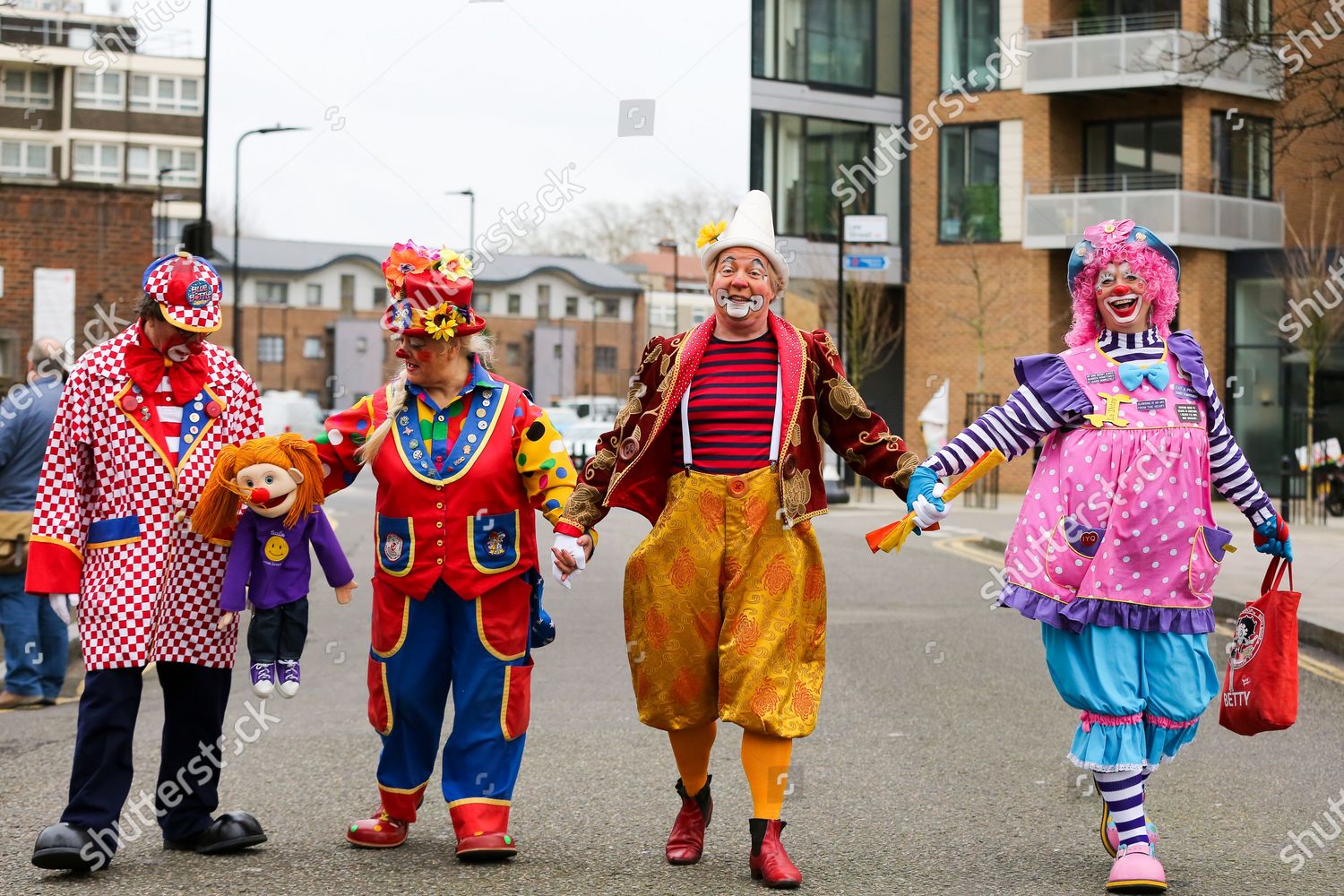 Clowns Dressed Full Costumes Arrive Annual Editorial Stock Photo ...