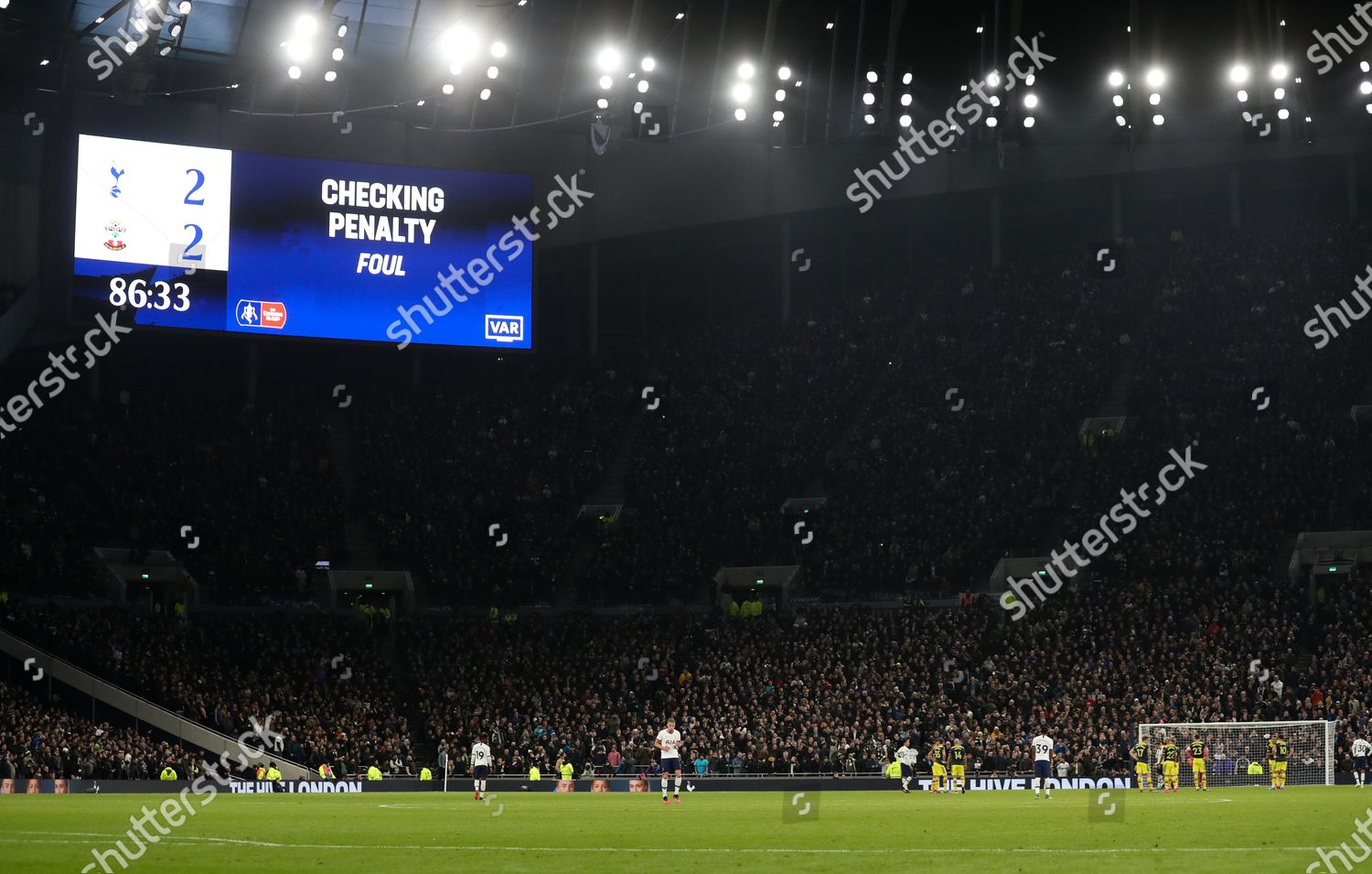 Var Big Screen Review Spurs Penalty Editorial Stock Photo - Stock Image ...