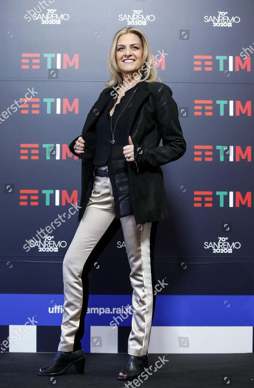 Italian Singer Irene Grandi Poses During Editorial Stock Photo - Stock ...