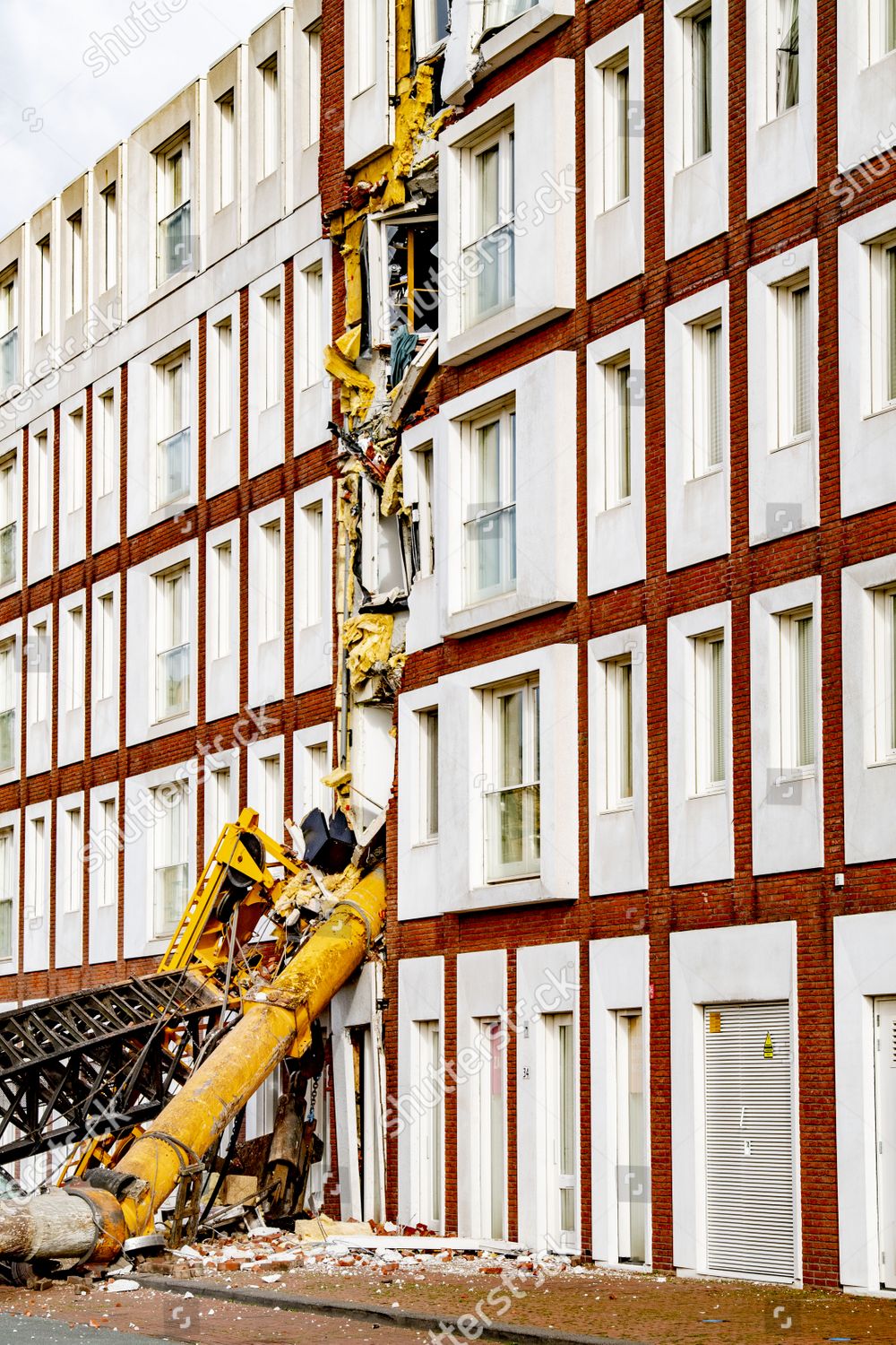 Pile Driving Rig Collapsed Landed On Editorial Stock Photo - Stock ...