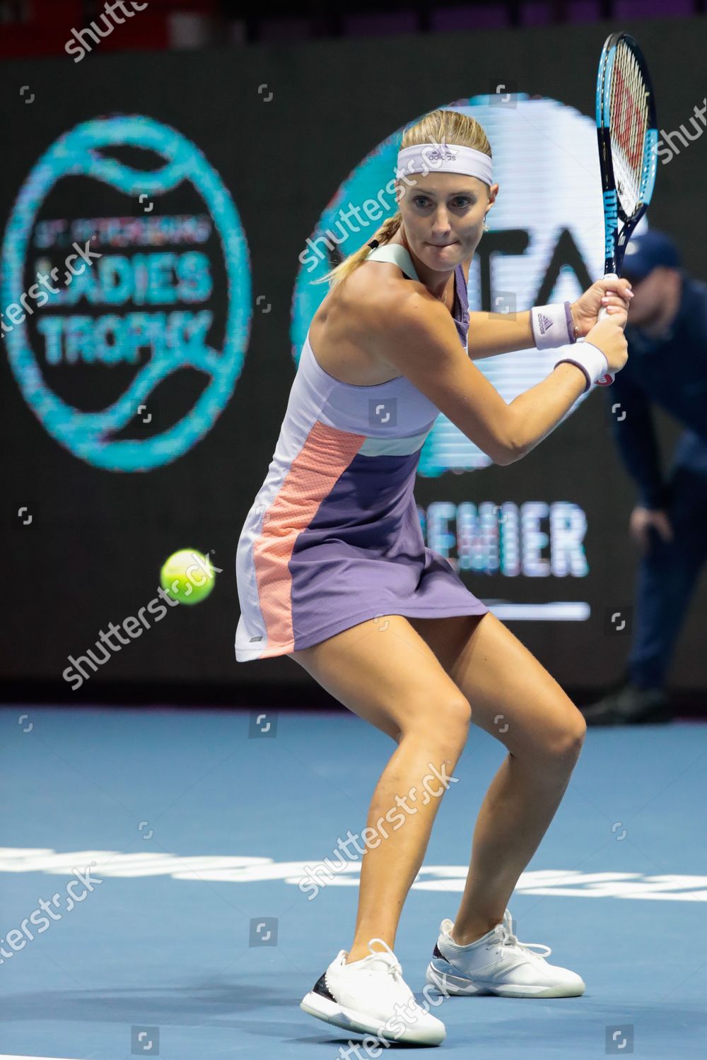 Kristina Mladenovic During Wta Tennis Tournament Editorial Stock Photo ...
