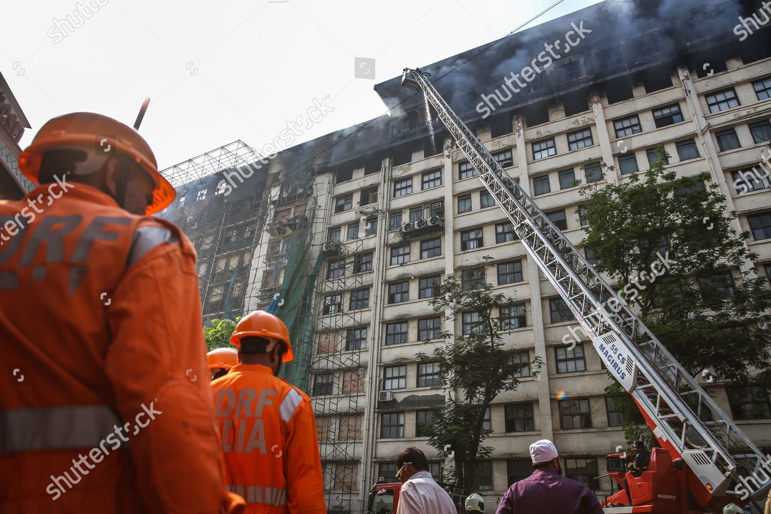 Indian Firefighters Try Douse Fire Which Editorial Stock Photo - Stock ...