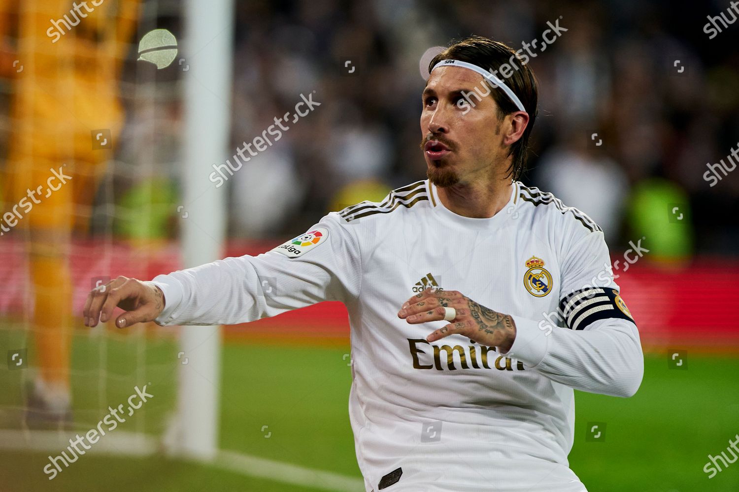 Sergio Ramos Real Madrid Celebrates Goal Editorial Stock Photo - Stock ...