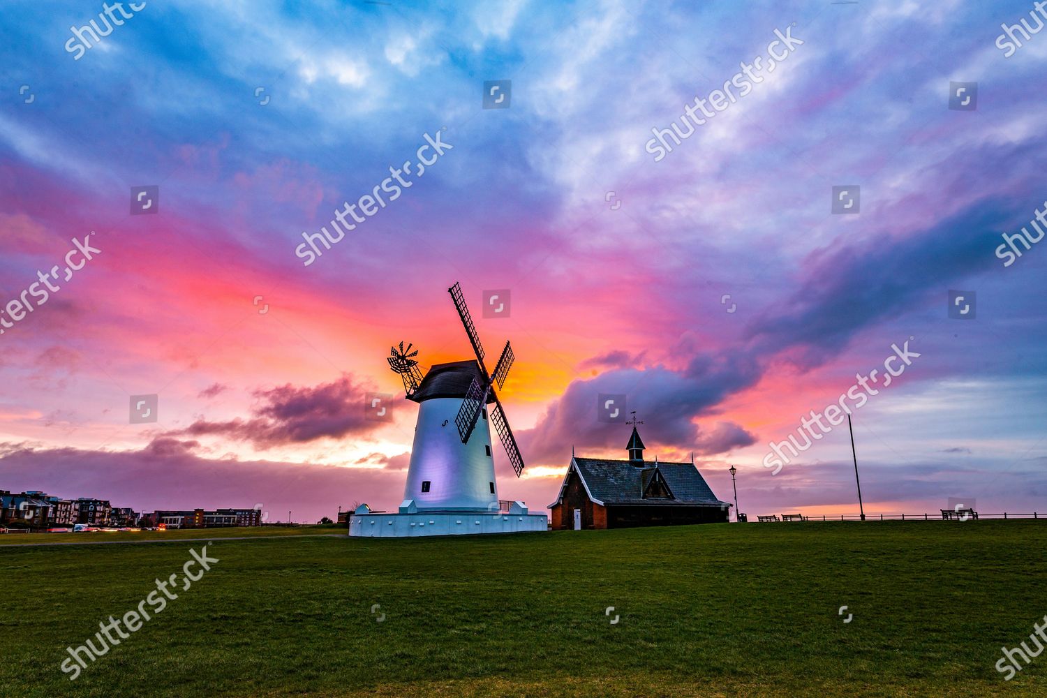 Sunrise By Lytham St Annes Windmill Editorial Stock Photo - Stock Image ...