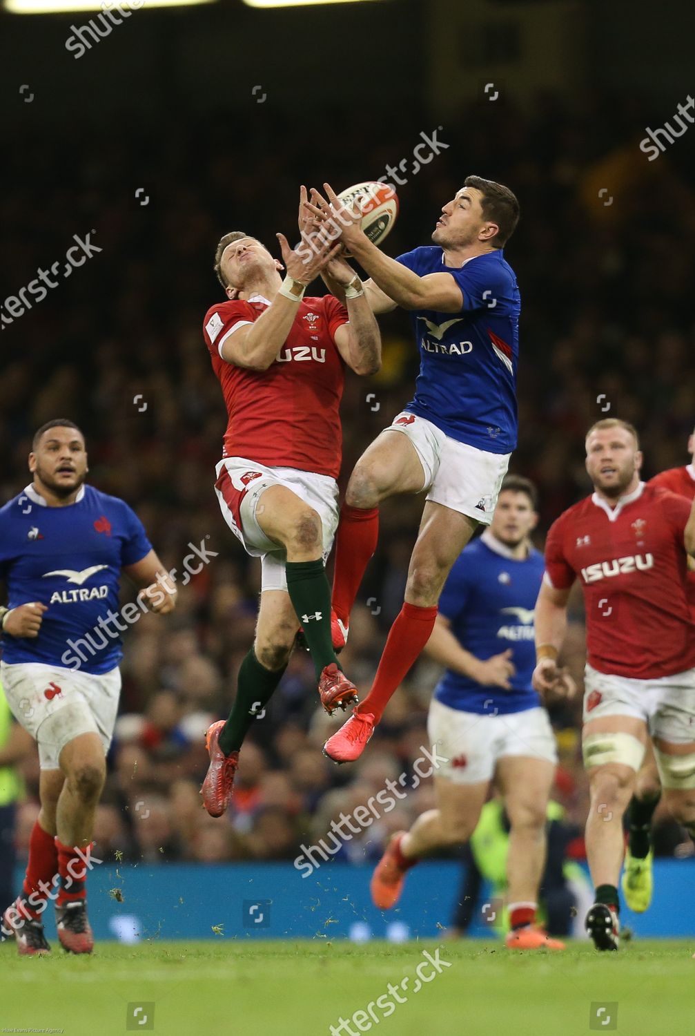 Dan Biggar Wales Anthony Bouthier France Editorial Stock Photo - Stock ...