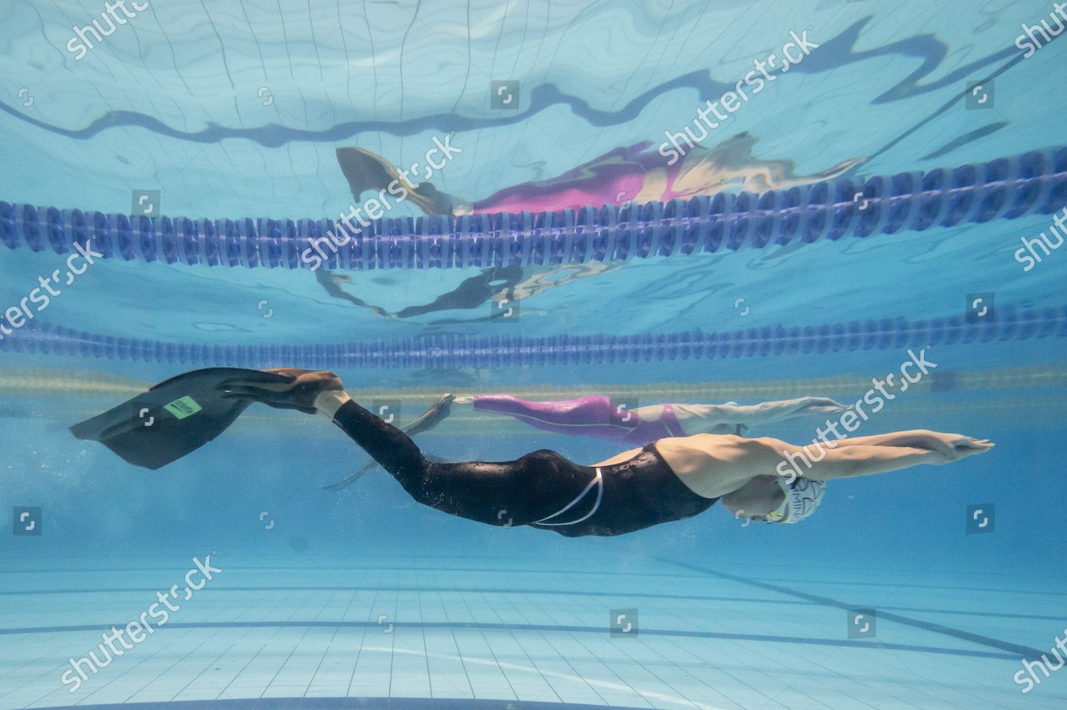 Swimmers Compete 50m Immersion Swimming Finswimming Editorial Stock Photo - Stock Image ...
