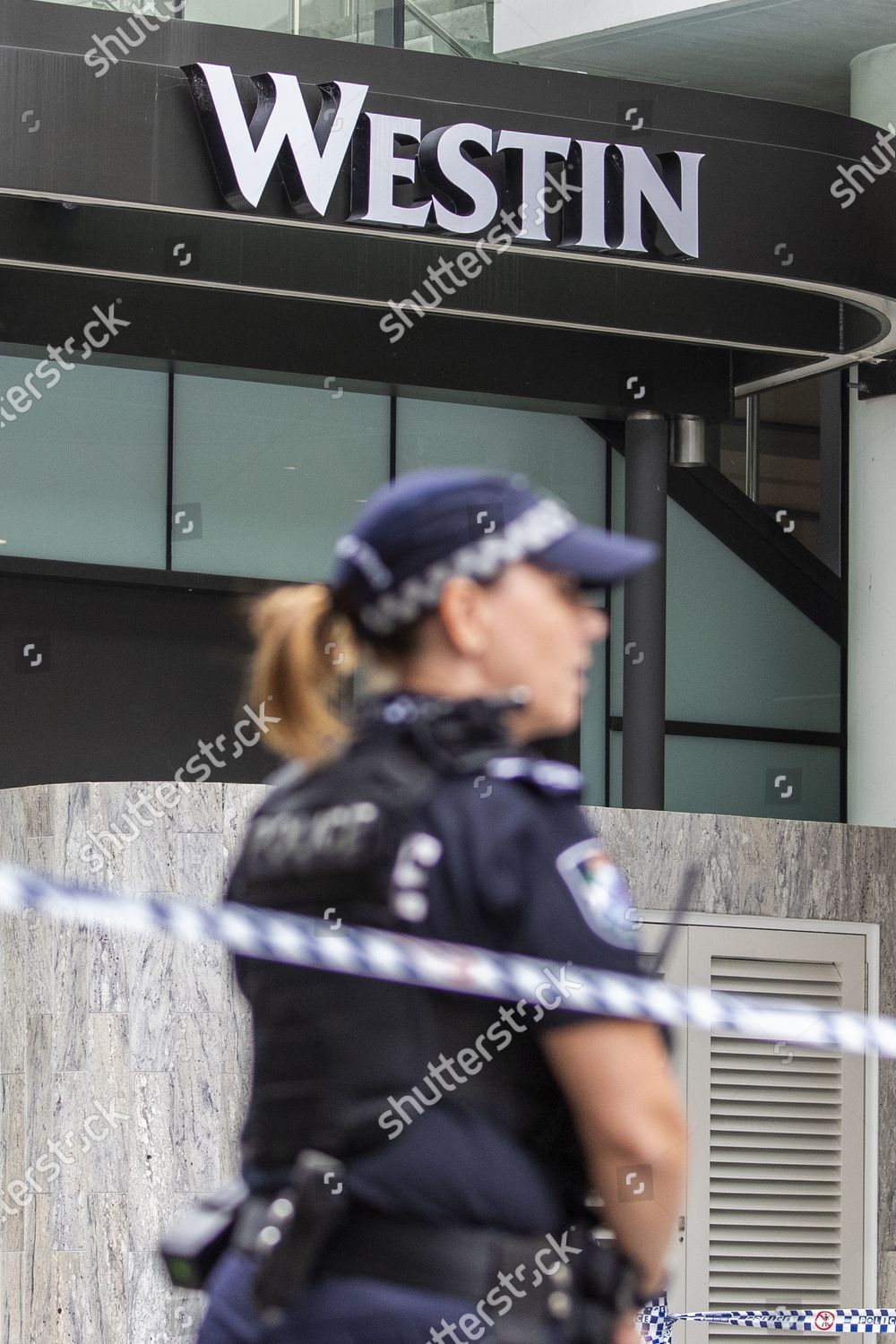 Police Officers Cordon Off Crime Scene Editorial Stock Photo - Stock ...