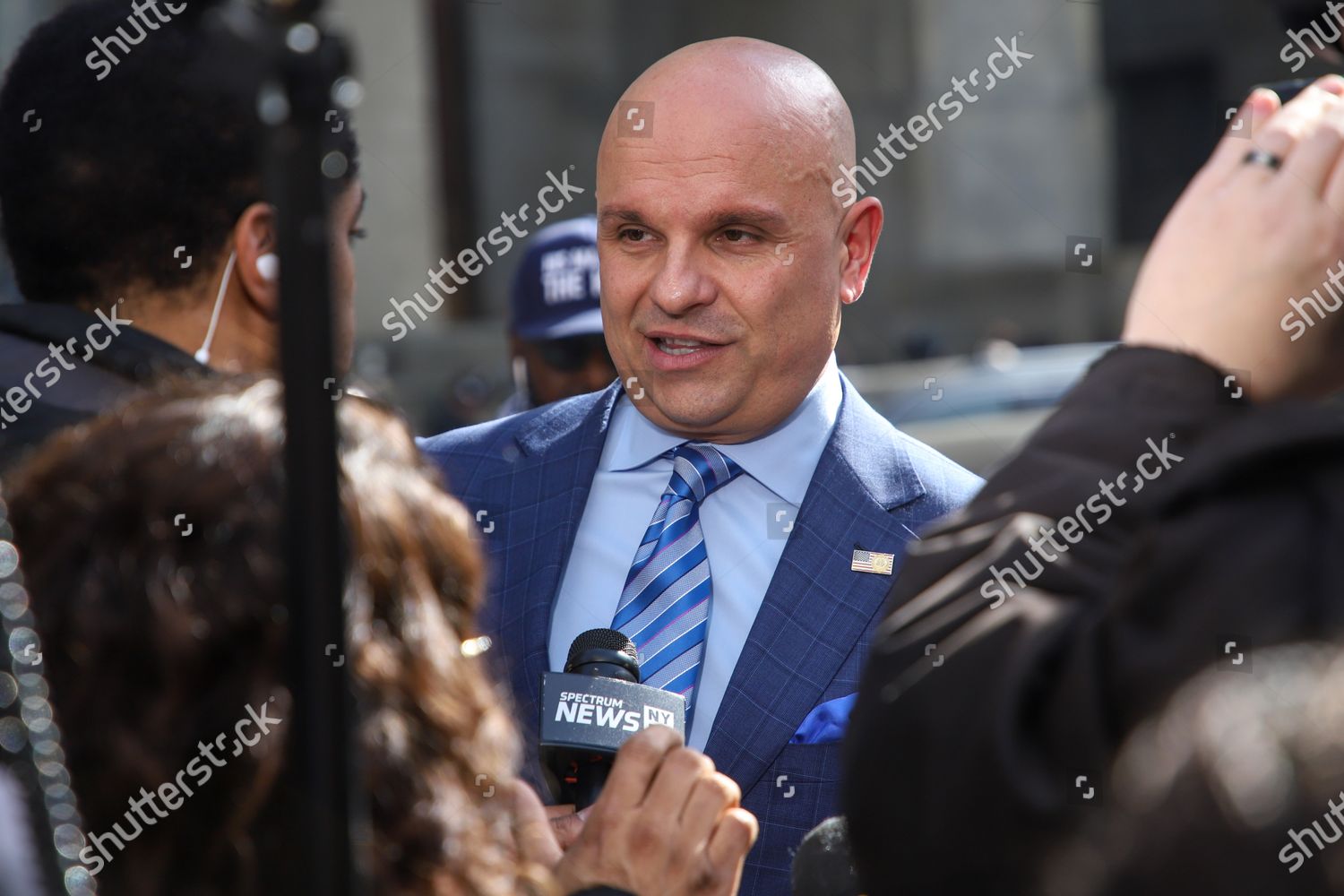 Attorney Arthur Aidala Speaks Reporters Outside Editorial Stock Photo ...