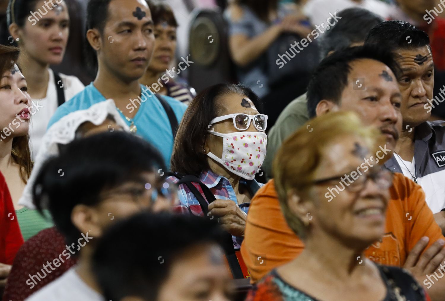 Filipino C Ash Marking On Forehead Editorial Stock Photo - Stock Image ...